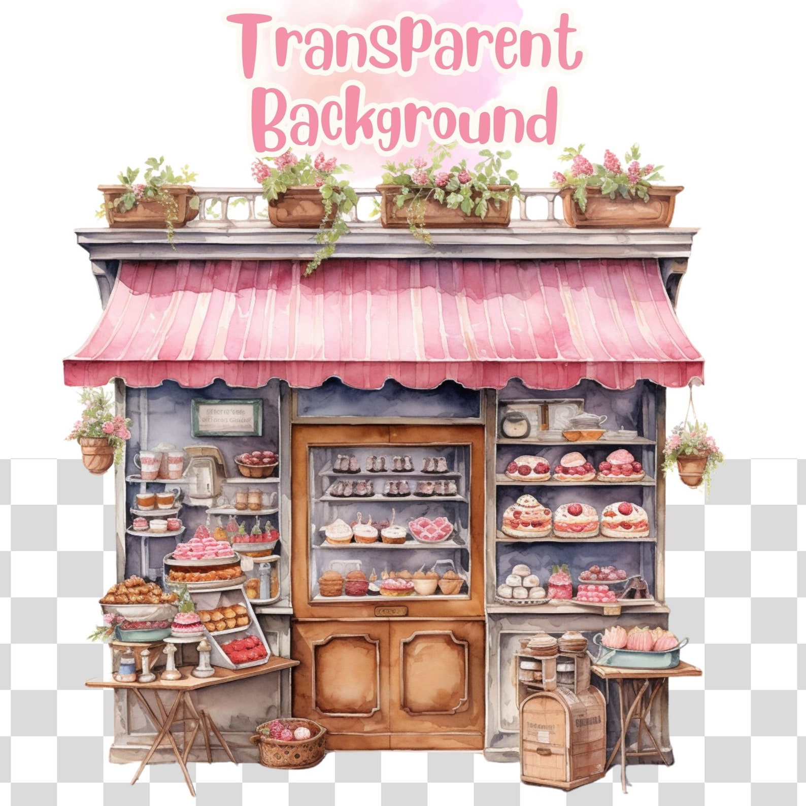 Watercolor Dessert Cupcake Cookies Macaron Clipart Bakery Decor Dessert ...