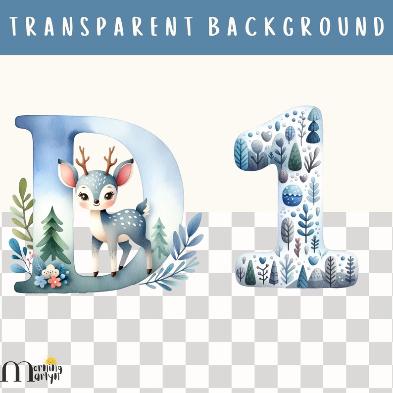 Watercolor Animal Alphabet PNG Cute Animal Alphabet Clipart in Woodland ...