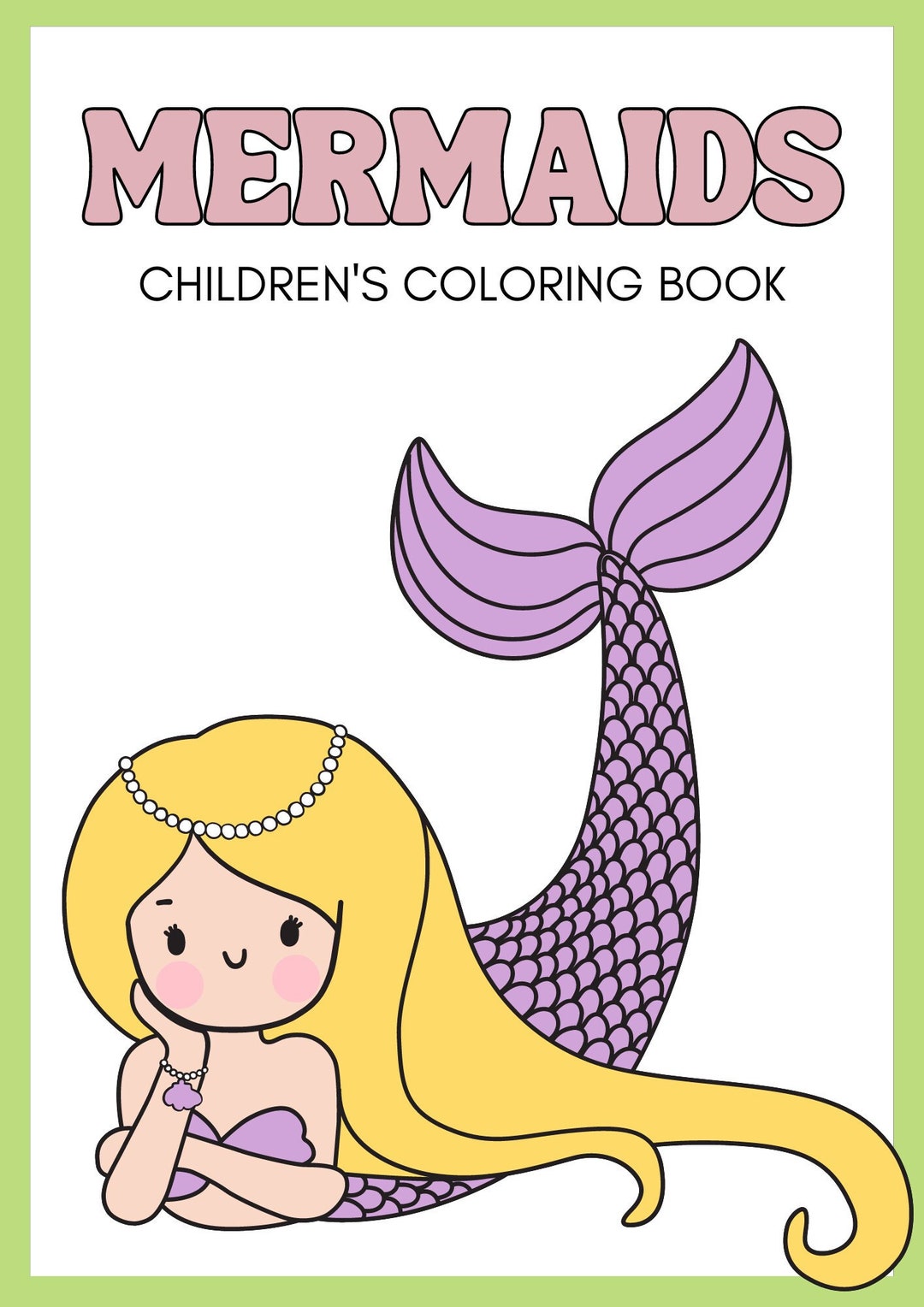 Mermaid Coloring Busy Book for Kids School Homeschool Relaxing Designs ...
