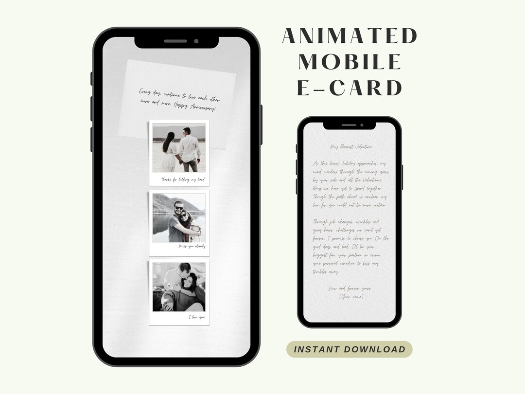 Animated Personalized Gift, Mono E-card, Ecard Template, Couple Gift ...