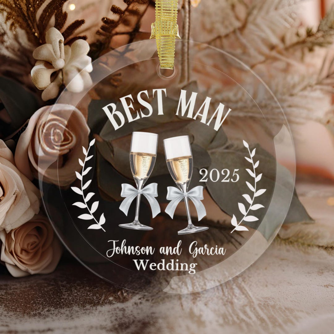 Best Man Gift Personalized Ornament Gift for Best Man Elegant ...