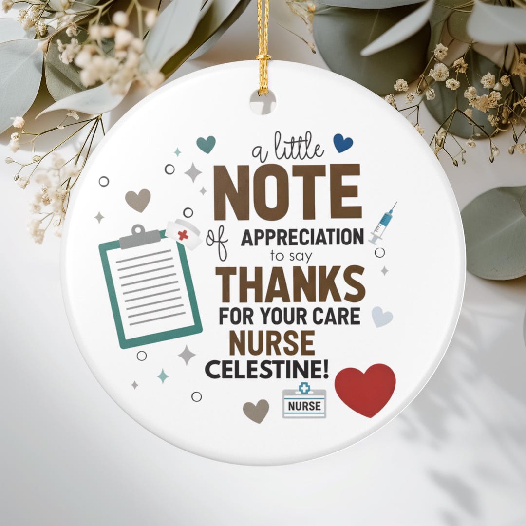 Personalized Nurse Thank You Ornament Gift From Patient Nurse ...