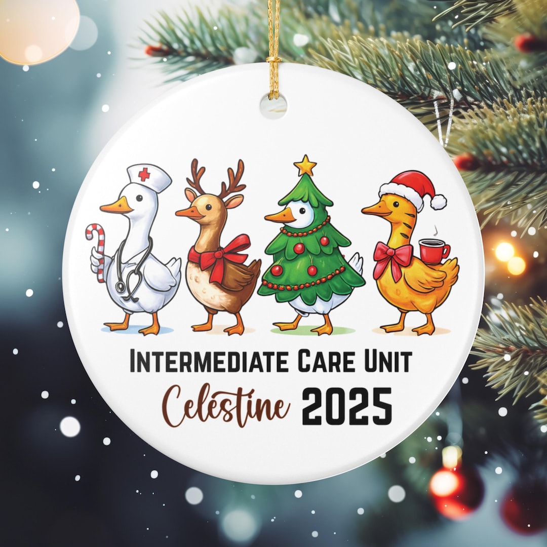 IMC Nurse Christmas Ornament Personalized Funny Goose Coquette Bow ...