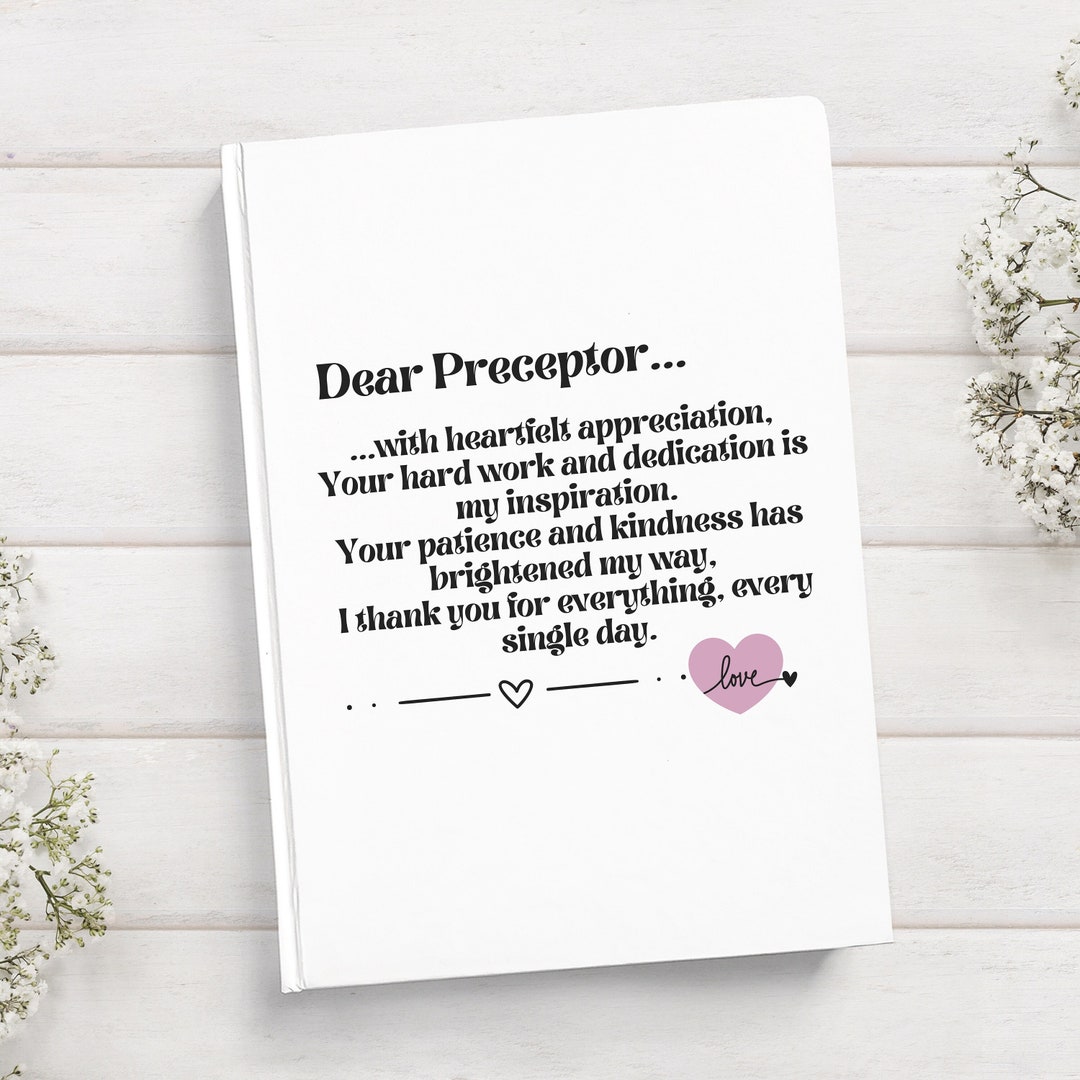 Preceptor Gift Nurse for Preceptor Thank You Gift Idea Nurse Journal Gift for Nurse Appreciation ...