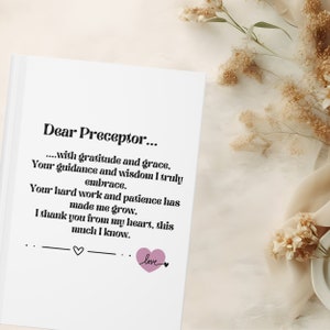 Preceptor Thank You Gift Idea Nurse Journal Gift for Best Preceptor RN ...