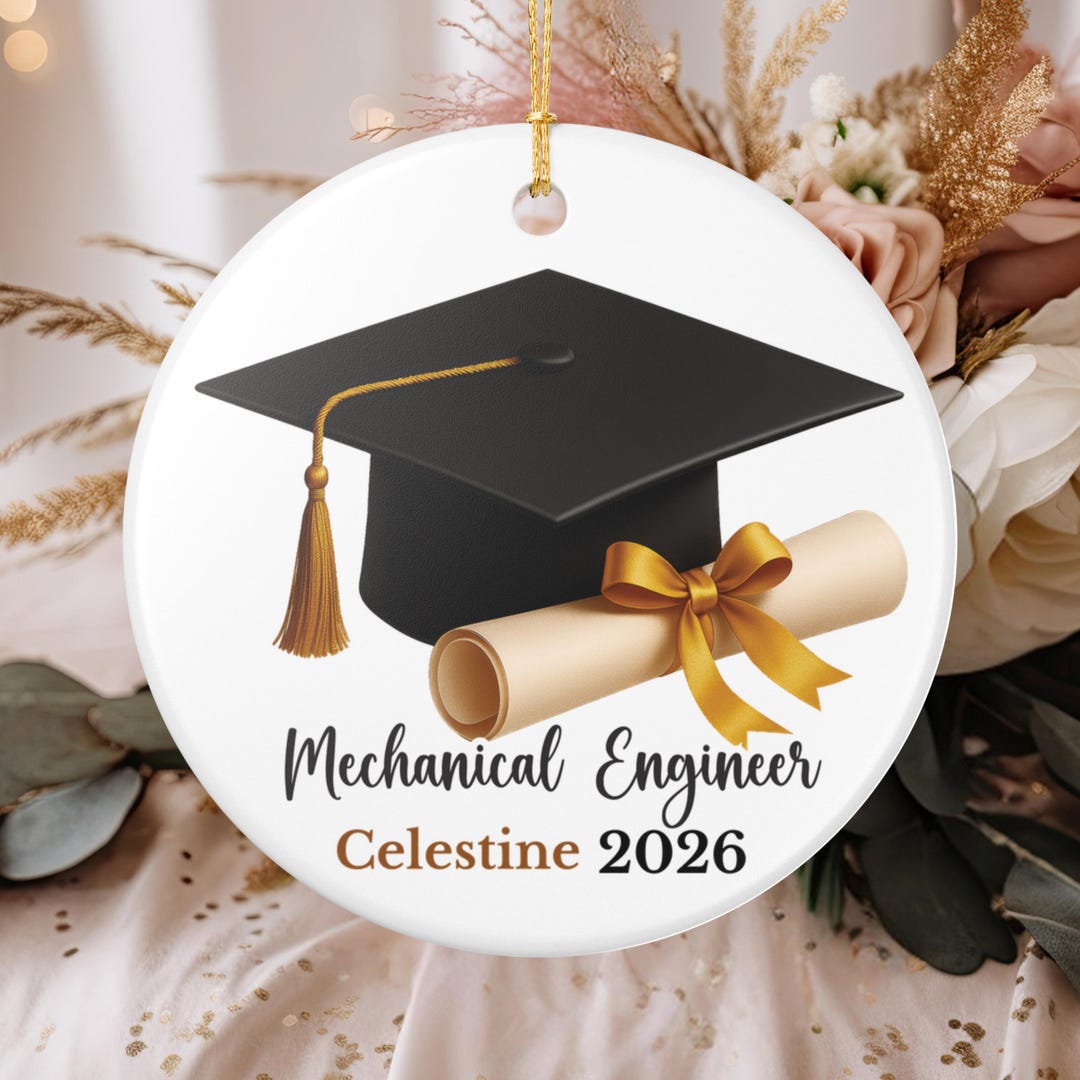 Mechanical Engineer Graduation Ornament Personalized Custom Engineering ...