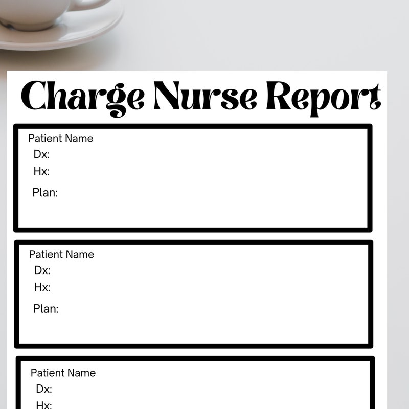 Icu Charge Sheets - Etsy