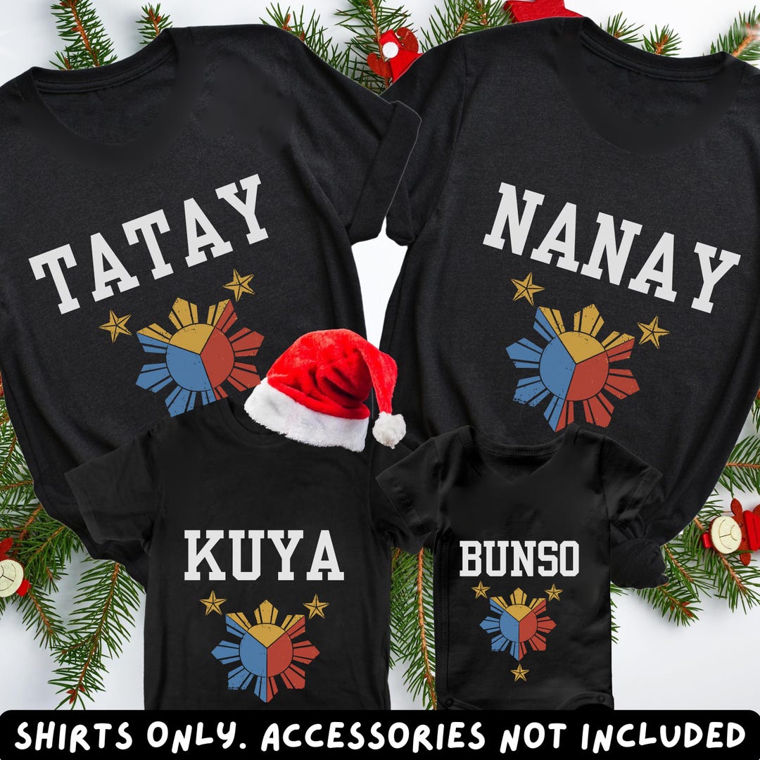 Filipino Family Reunion Fiesta Matching Christmas Shirt Philippine Flag ...