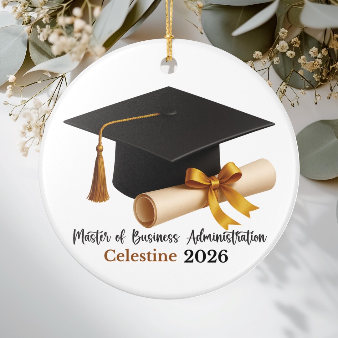 MBA Graduation Ornament Personalized Custom Business School Grad Party ...