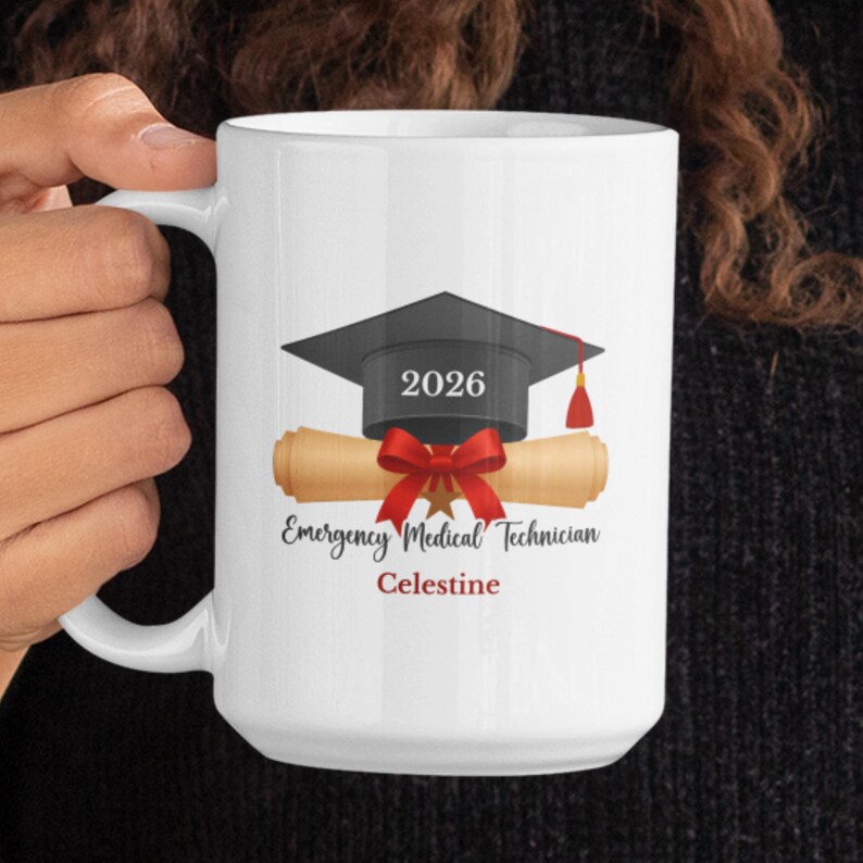 EMT Graduation Gift Mug Emergency Medical Technician New Grad Coffee ...