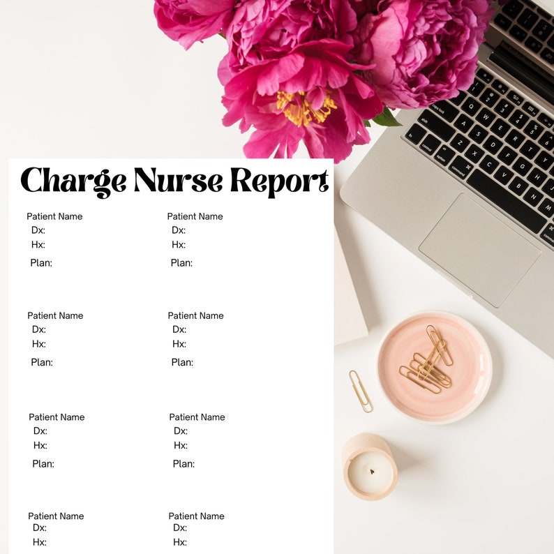 Charge Nurse Brain Handoff Tool Printable PDF To-do List for Charge ...