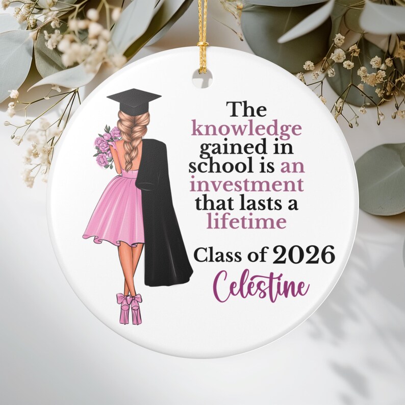 Personalized Graduation Ornament Custom Sentimental Grad Gift High ...