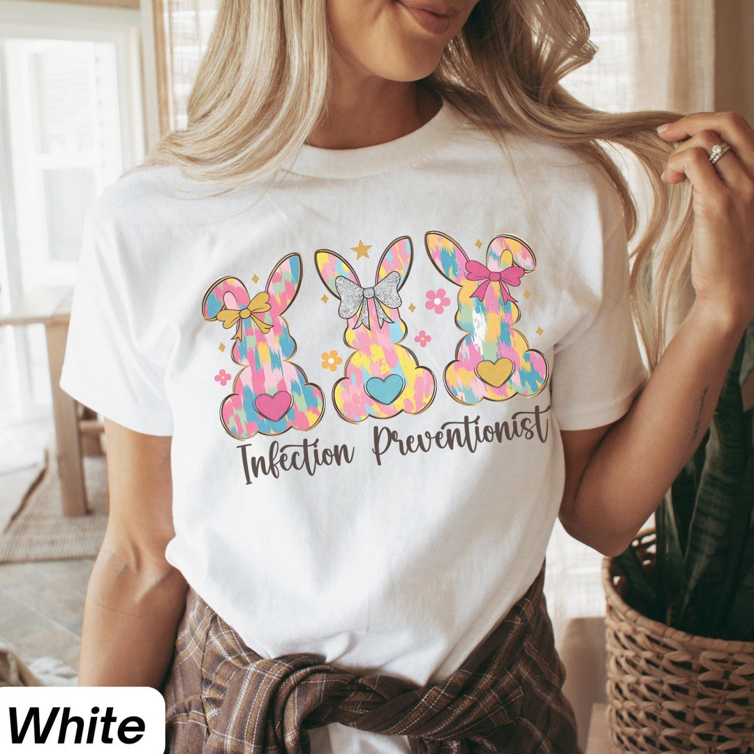 Infection Preventionist Nurse Easter Brushstroke Pastel Shirt Gift for ...