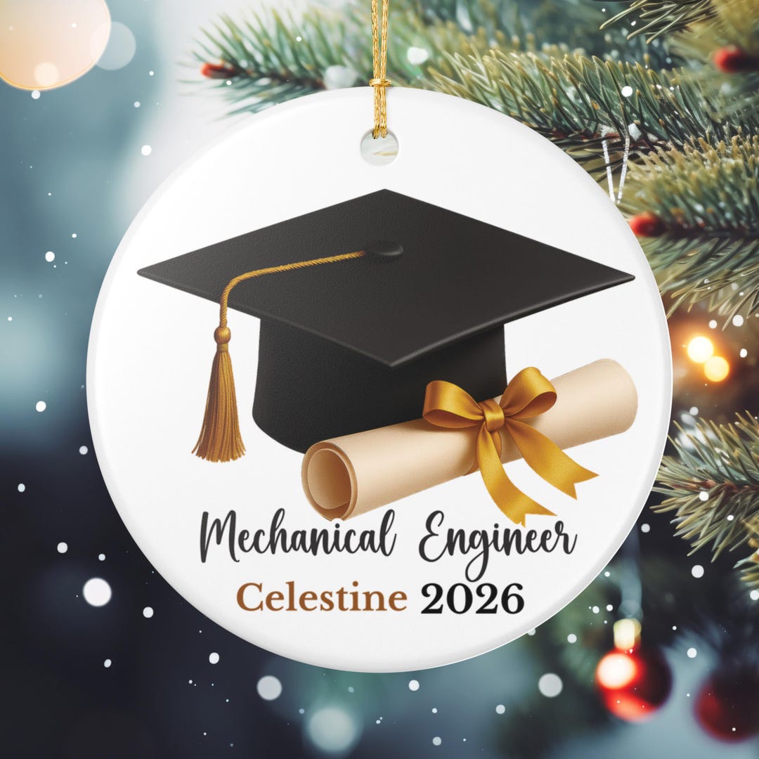 Mechanical Engineer Graduation Ornament Personalized Custom Engineering ...