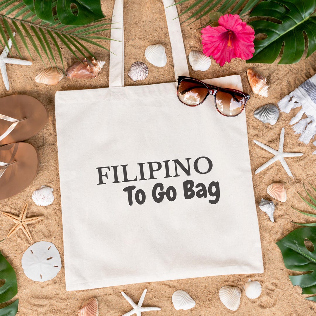 Filipino to Go Canvas Tote Bag Gift for Nanay Funny Philippines ...