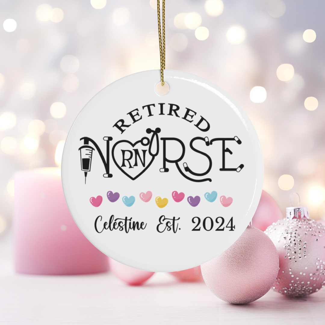 Retiring Nurse Ornament Personalized Gift for Retired Nursing Coworker ...