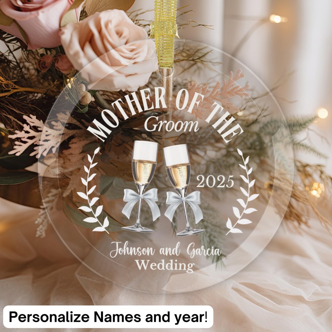 Mother of Groom Ornament Personalized Gift for MOG From Groom Custom ...