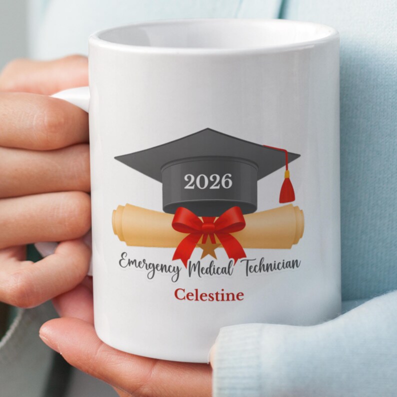 EMT Graduation Gift Mug Emergency Medical Technician New Grad Coffee ...