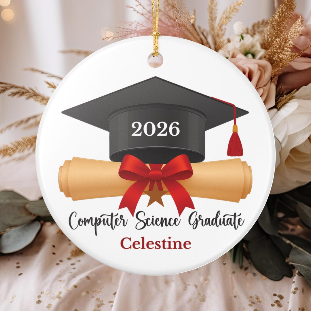 Computer Science Graduation Ornament Personalized Custom Coding Grad ...