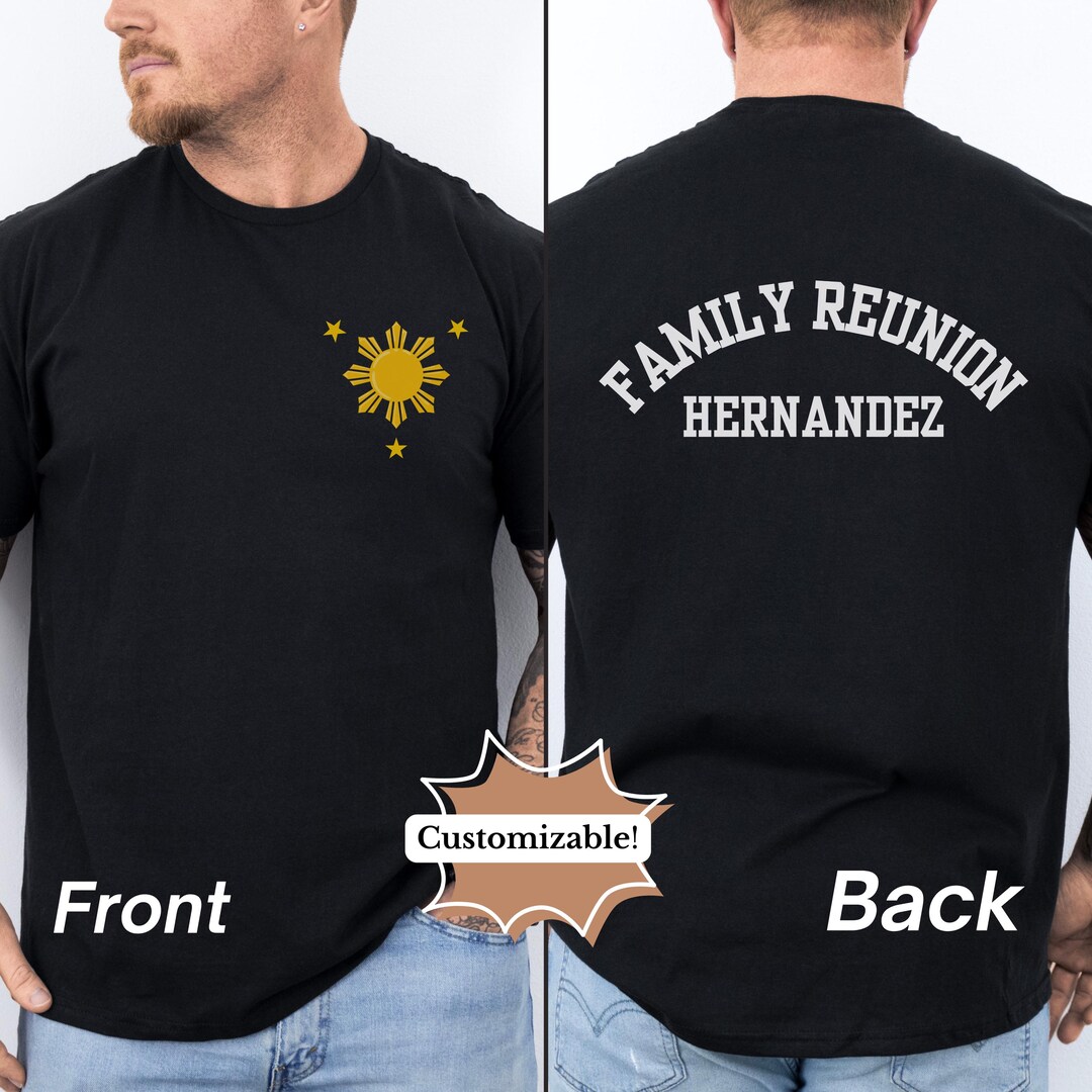 Filipino Sun Shirt Personalized Family Reunion Group Matching T-shirt ...