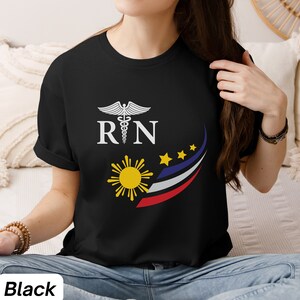 Philippines Nurse Gift Nursing Filipino Flag Sun W 3 Star Tshirt ...