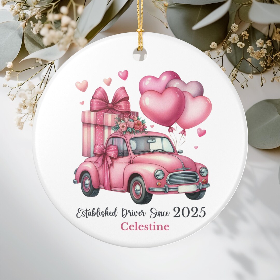 2025 First License Custom Ornament New Driver Congratulations Birthday ...