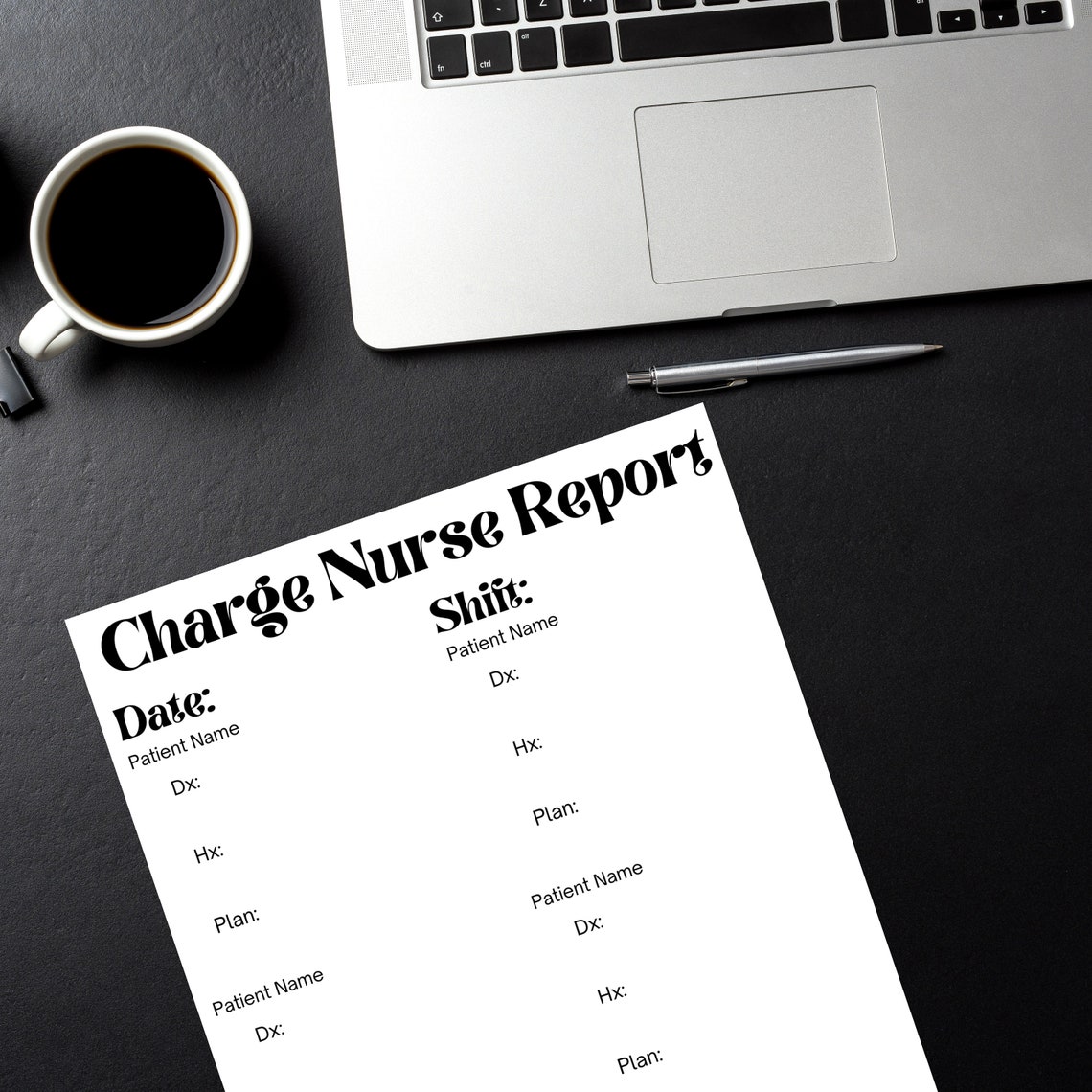 Charge Nurse Brain Handoff Tool Printable PDF To-do List for Charge ...