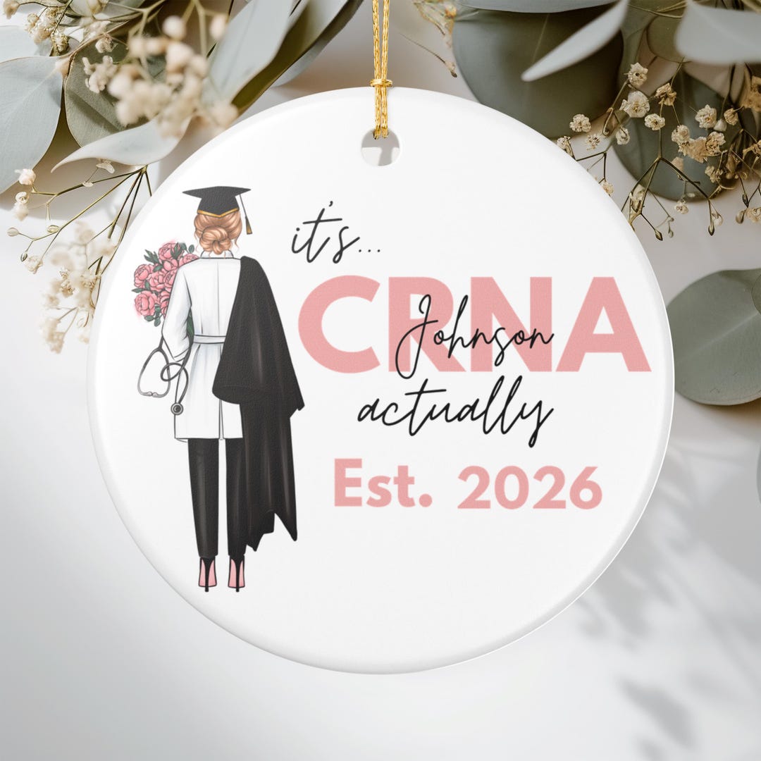 Personalized CRNA Graduation Ornament Custom Nurse Anesthetist Grad ...