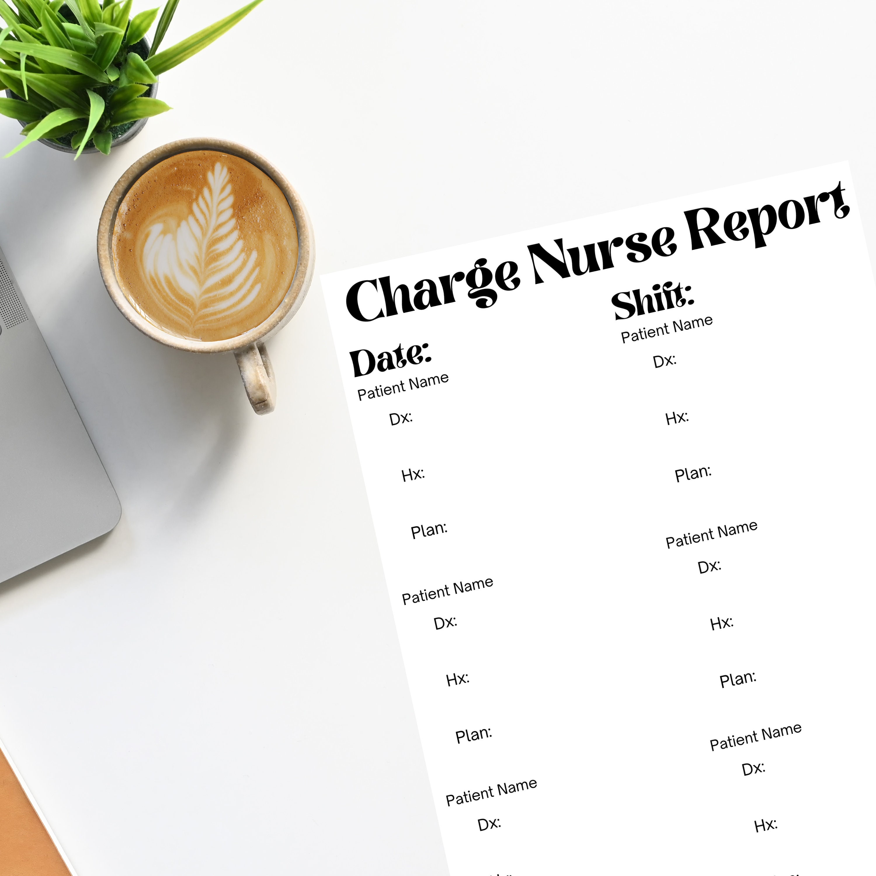 Charge Nurse Brain Handoff Tool Printable PDF To-do List for Charge ...