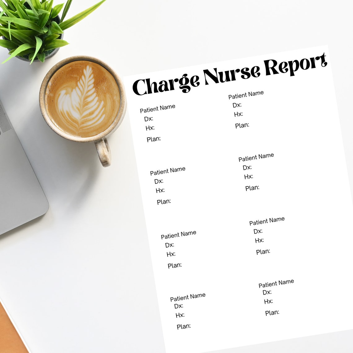 Charge Nurse Brain Handoff Tool Printable PDF To-do List for Charge ...