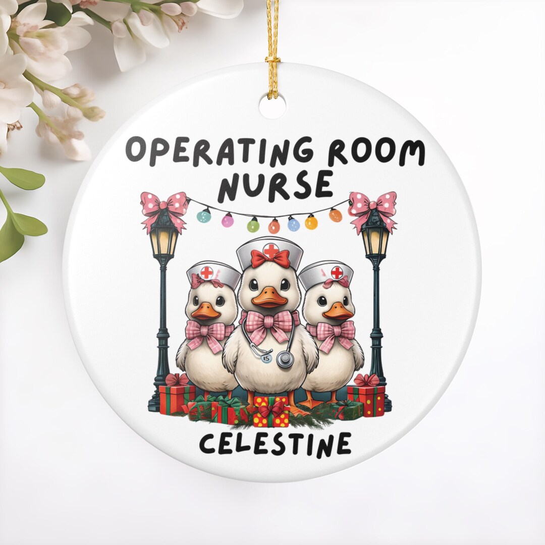Personalized Operating Room Nurse Ornament Christmas Gift Custom Goose ...