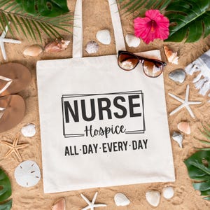 Hospice Nurse Canvas Tote Bag Gift for Palliative Nurse Appreciation ...