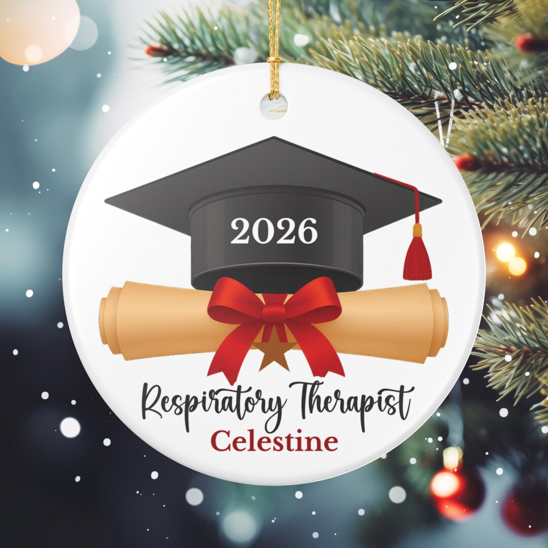 Respiratory Therapist Graduation Ornament Personalized Custom RT Grad ...