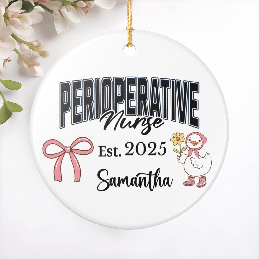 Personalized Perioperative Nurse Operating Room Ornament Ceramic With ...