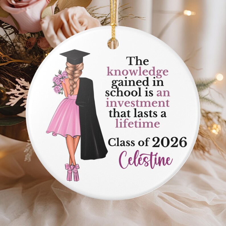 Personalized Graduation Ornament Custom Sentimental Grad Gift High ...