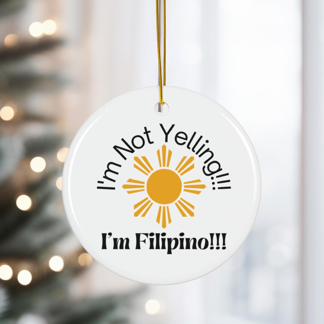 Filipino Ornaments of Modern Yellow Filipino Sun Ornament Gift for ...