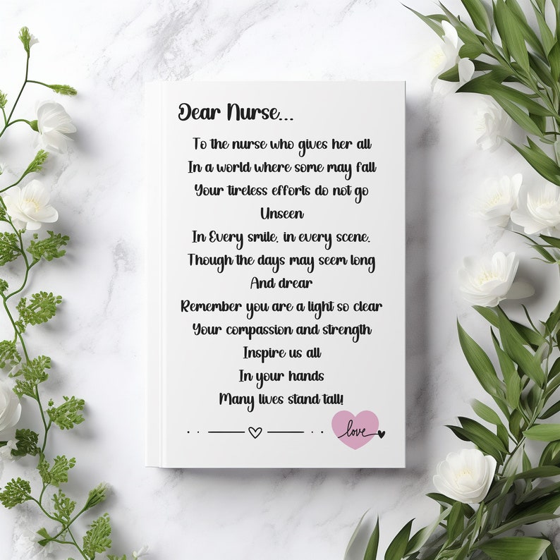 Words of Encouragement Gift for Nurse Thank You Gift Idea Nurse ...
