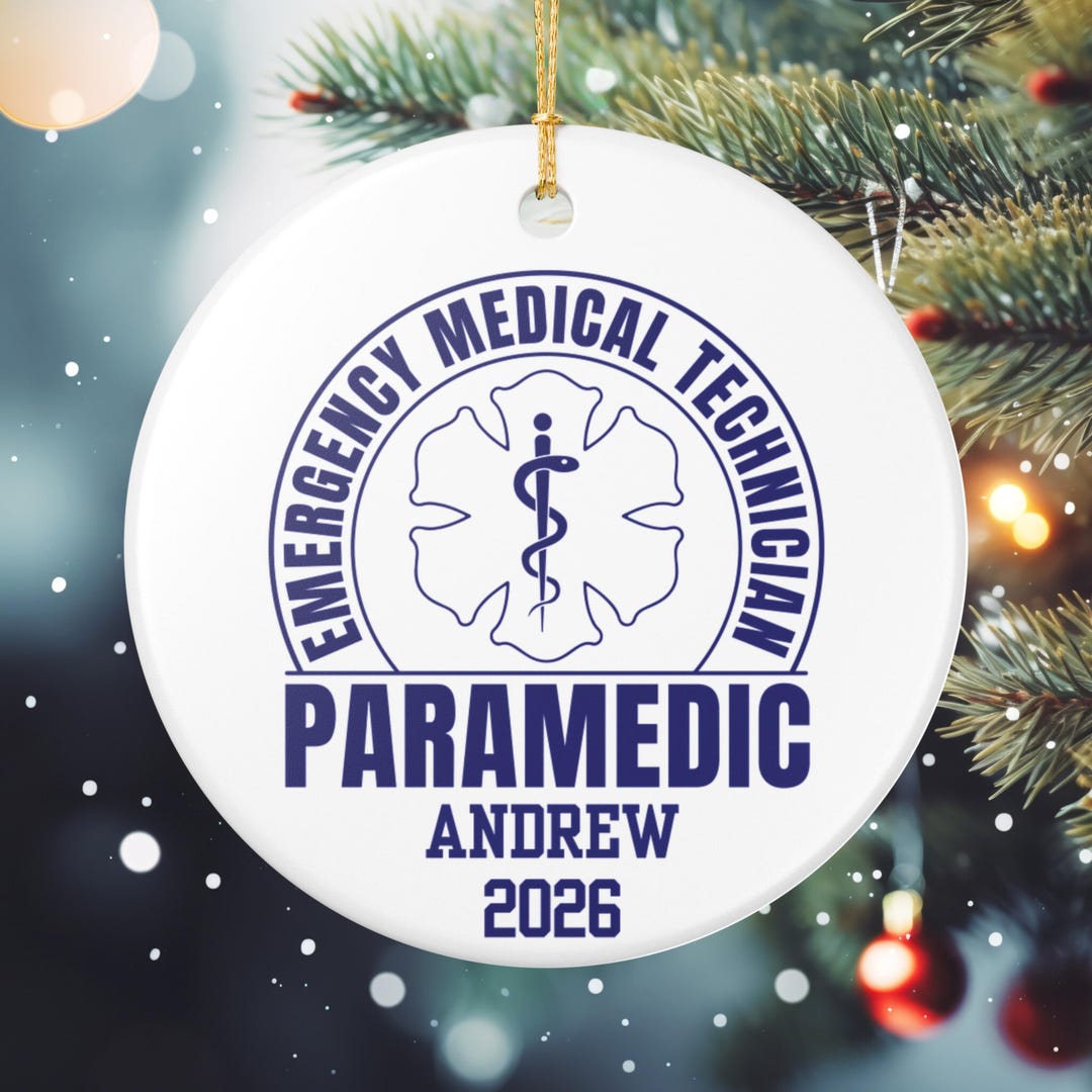 Personalized EMT Paramedic Ornament Custom Year EMS Graduation Gift ...