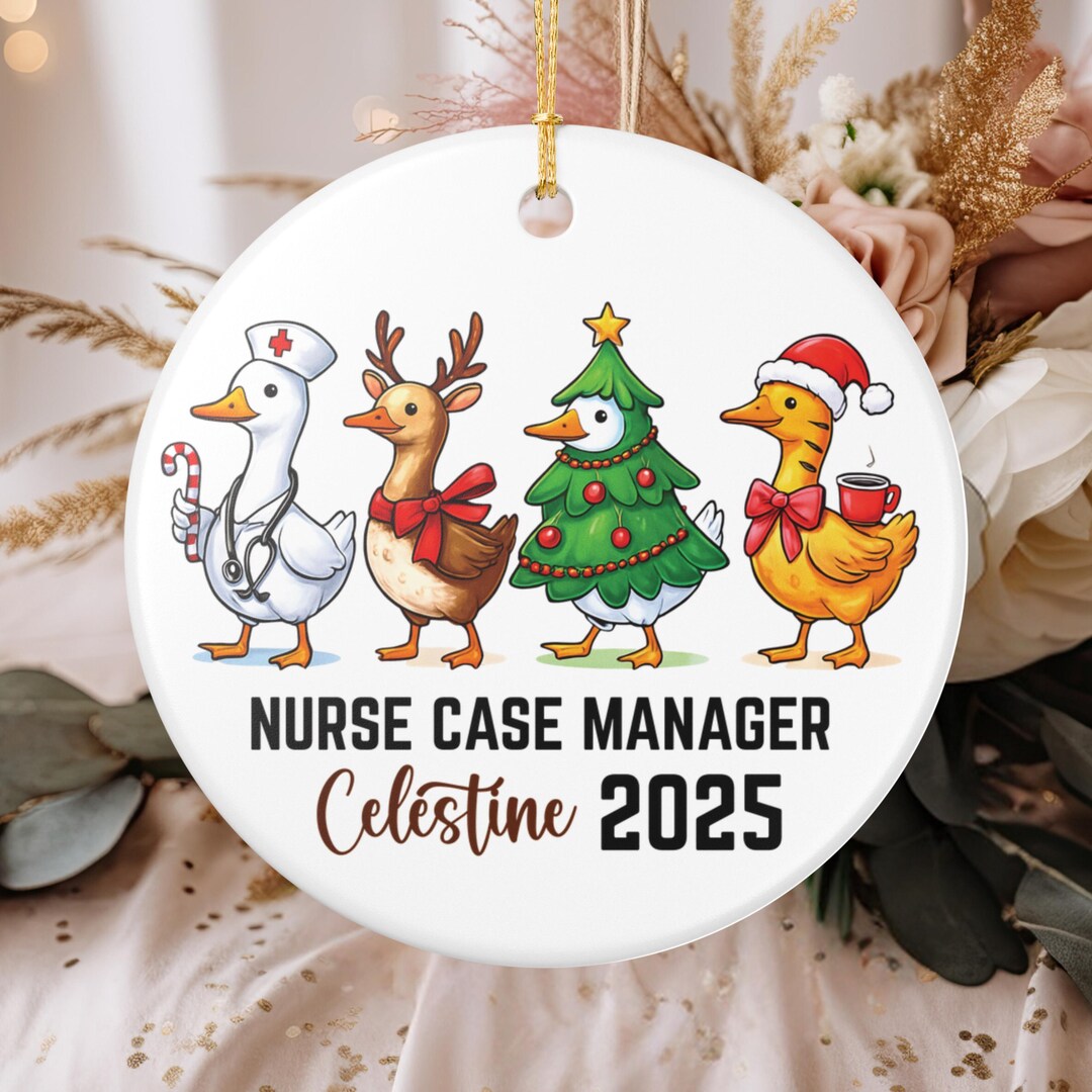Nurse Case Manager Christmas Ornament Personalized Funny Goose Coquette ...
