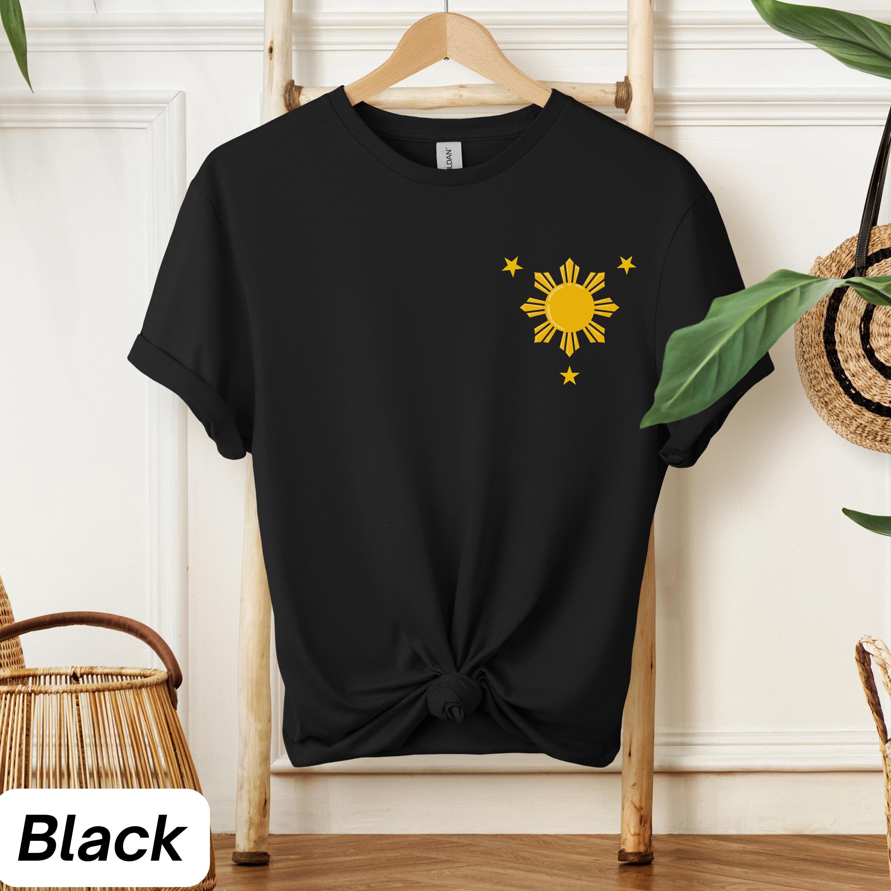 Modern Simple Filipino Shirt Yellow Philippines Plain Sun T Shirt Gift ...