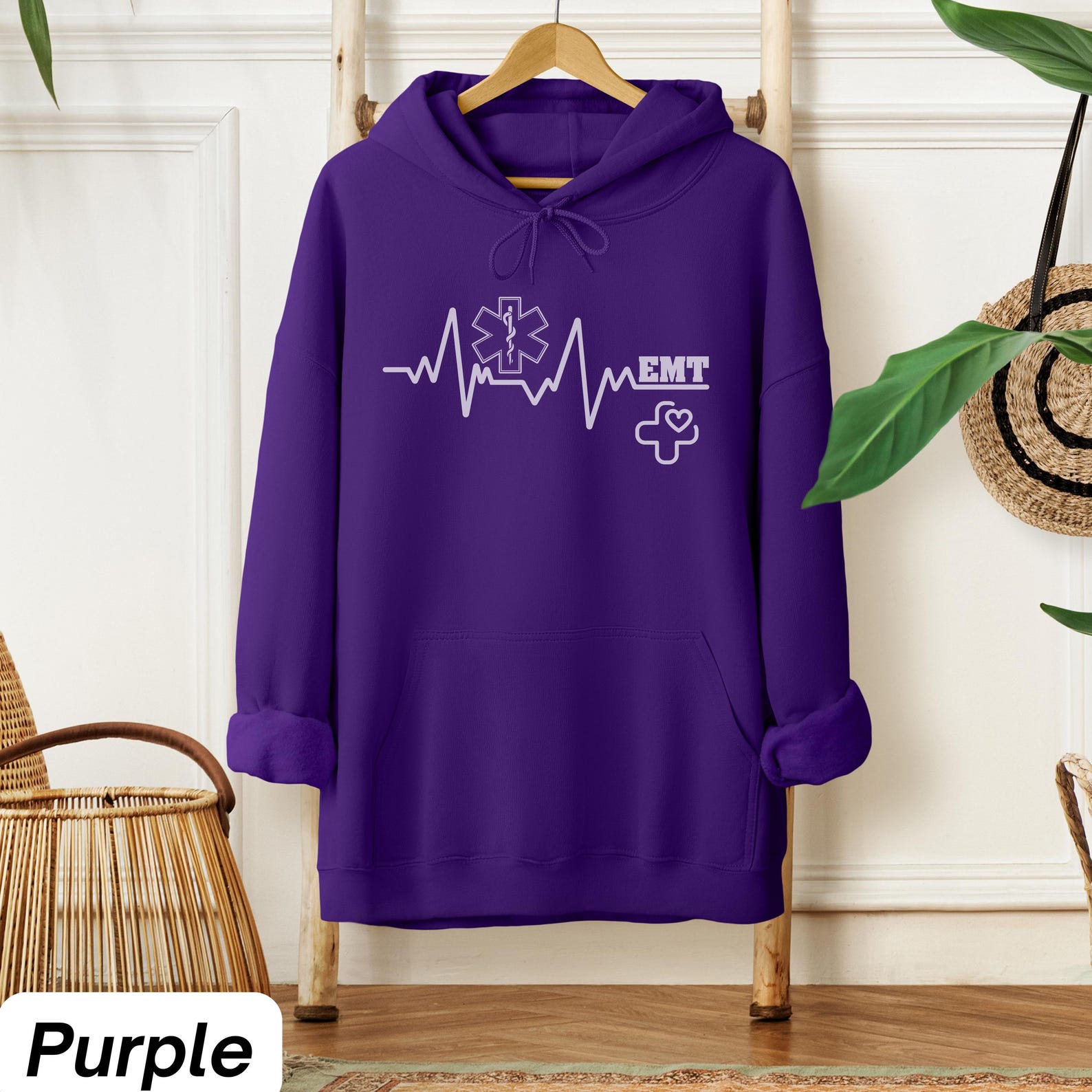EMT Hoodie Gift Paramedic EKG Sweatshirt EMT Gift Ideas Unisex Hoodie ...