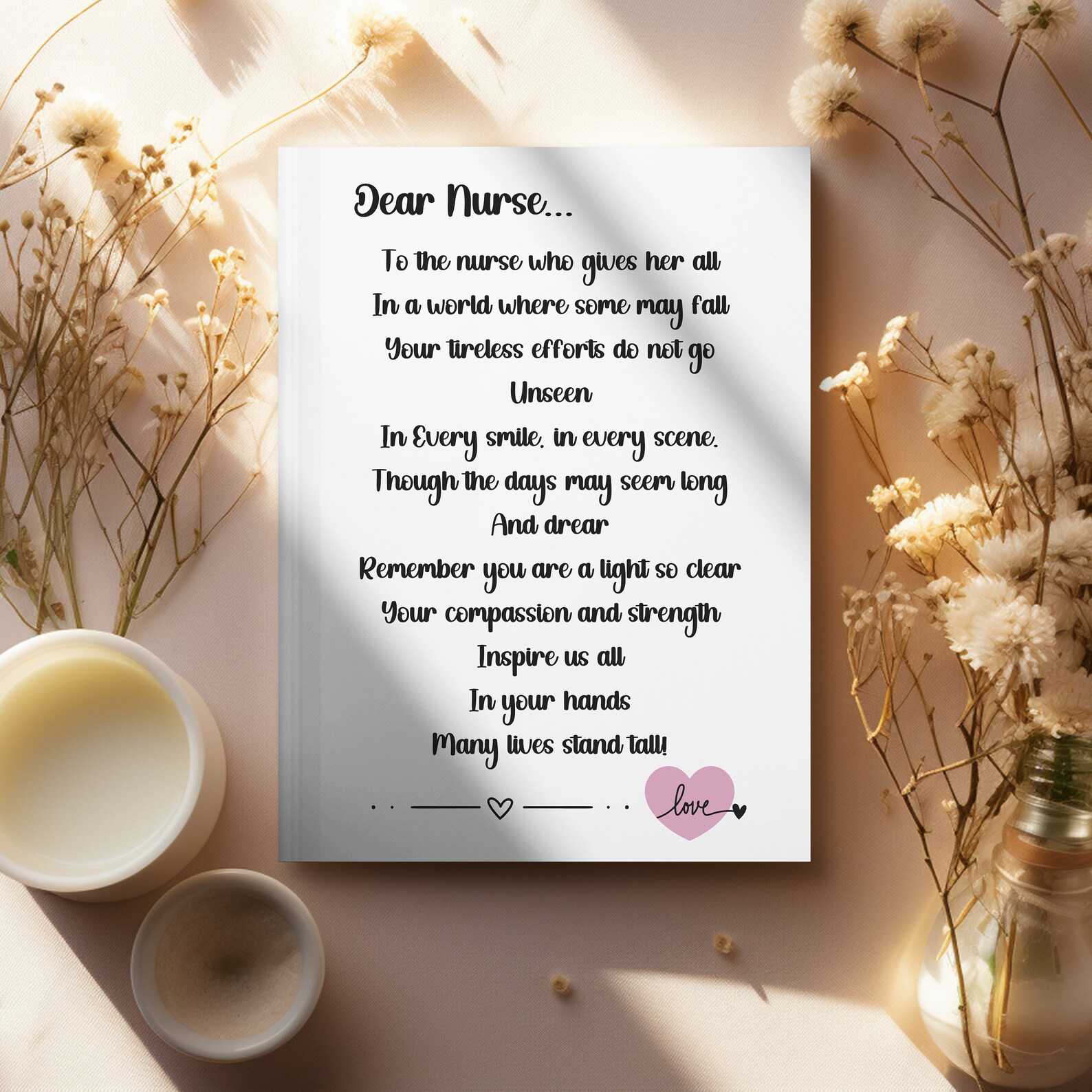 Words of Encouragement Gift for Nurse Thank You Gift Idea Nurse ...