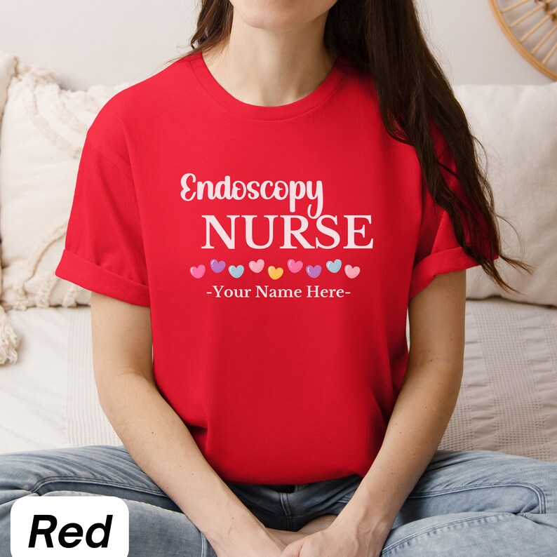 Endoscopy Crew Shirt Personalized Gift for Endoscopy Squad Custom Heart ...