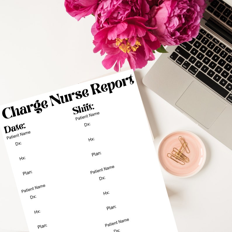 Charge Nurse Brain Handoff Tool Printable PDF To-do List for Charge ...