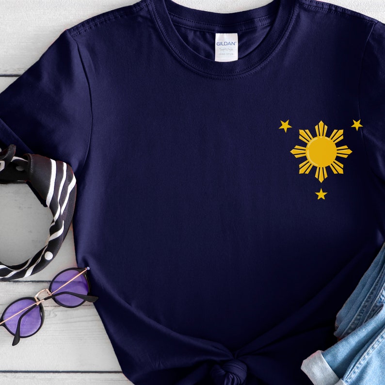 Trendy Filipino Sun With 3 Stars Shirt Gift for Modern Filipino T Shirt ...