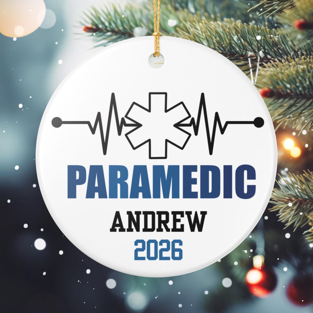 Personalized Paramedic Ornament Custom Year EMT Graduation Gift First ...