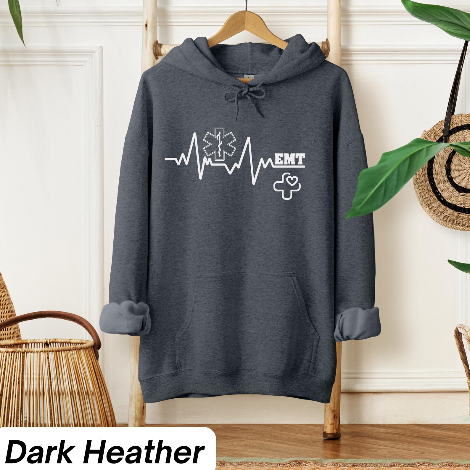 EMT Hoodie Gift Paramedic EKG Sweatshirt EMT Gift Ideas Unisex Hoodie ...