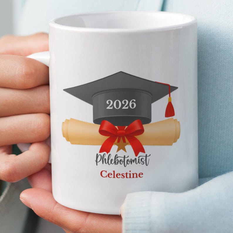 Phlebotomist Graduation Gift Mug New Grad Phlebotomy Coffee Cup Lab ...