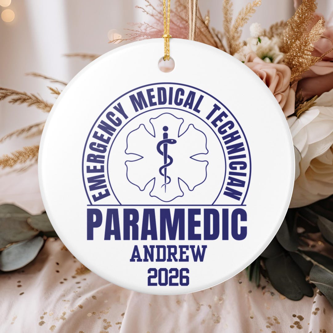 Personalized EMT Paramedic Ornament Custom Year EMS Graduation Gift ...