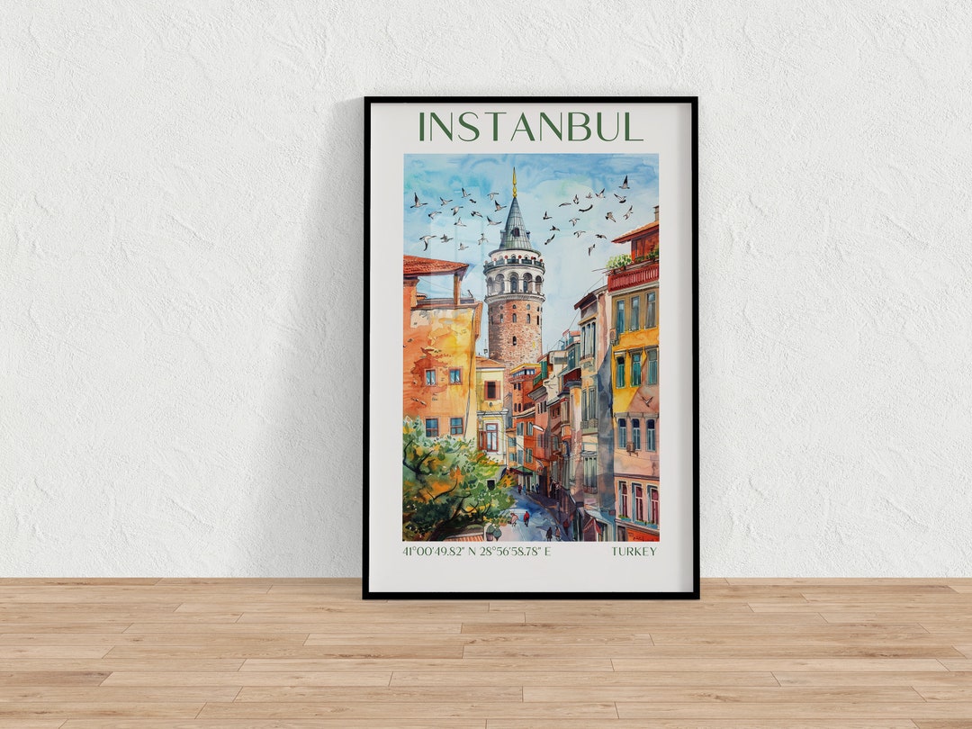 Turkey Travel Poster, Istanbul Print, Istanbul Wall Art, Istanbul ...